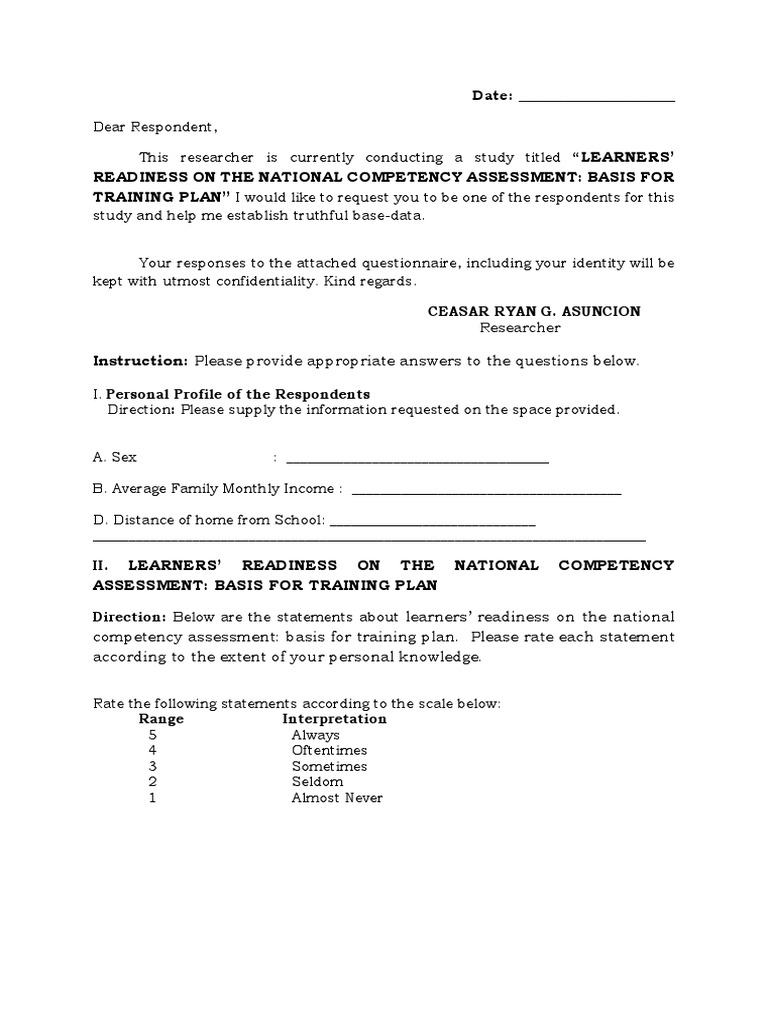 QUESTIONNAIRE | PDF | Cakes | Baked Goods