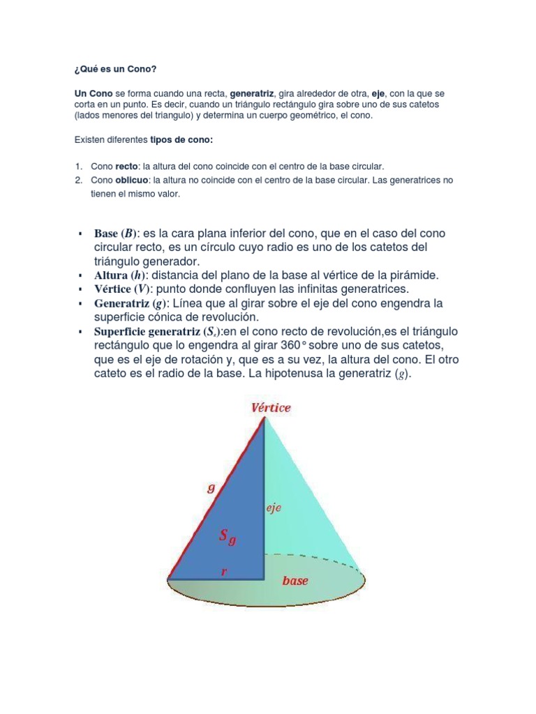 Qué Es Un Cono | PDF | Esfera | Triángulo