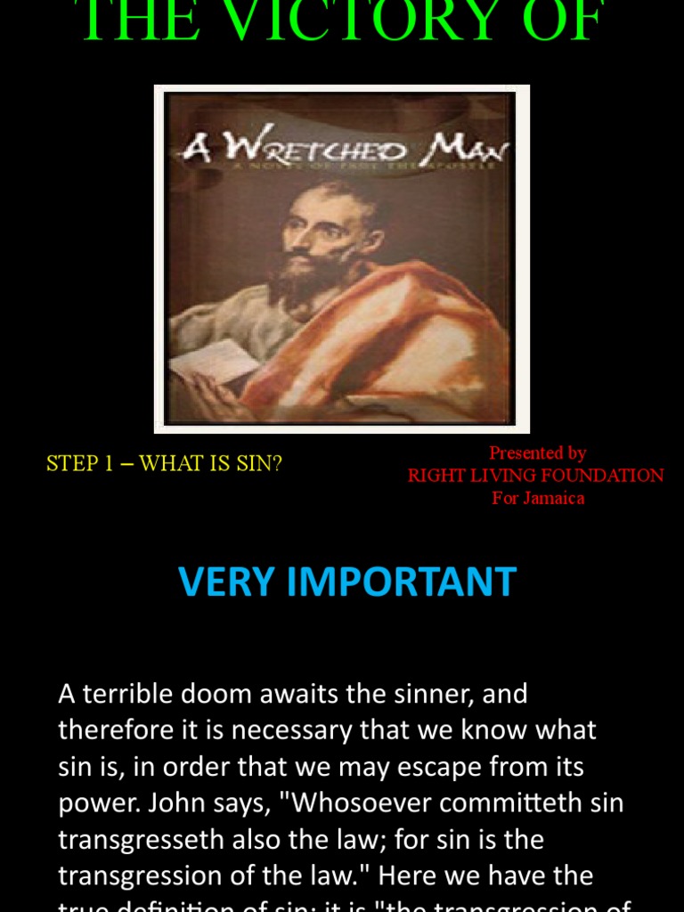 Victory of The Wretched Man - 01 Intro | PDF | Sin | Jesus