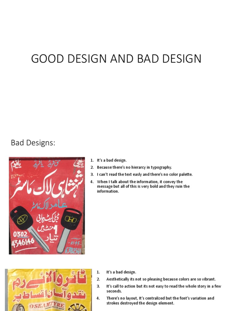 Good vs Bad Design Analysis | PDF | Typography | Design