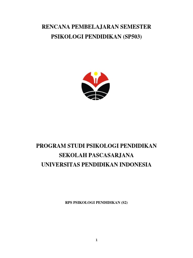 RPS Psikologi Pendidikan - PsikoPend | PDF