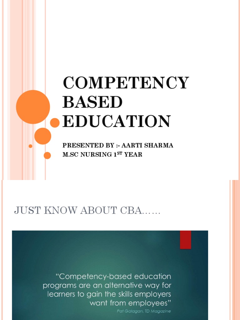 Competency Based Education | PDF | Competence (Human Resources) | Lecture