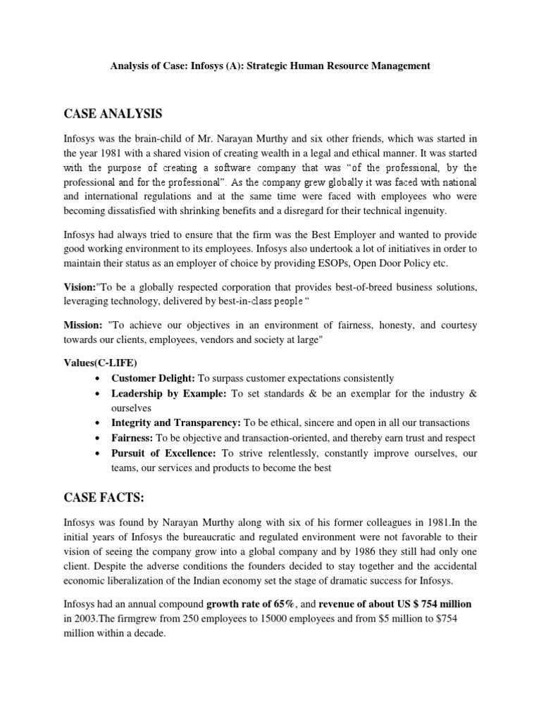 Infosys A Strategic HRM | PDF | Human Resources | Employment