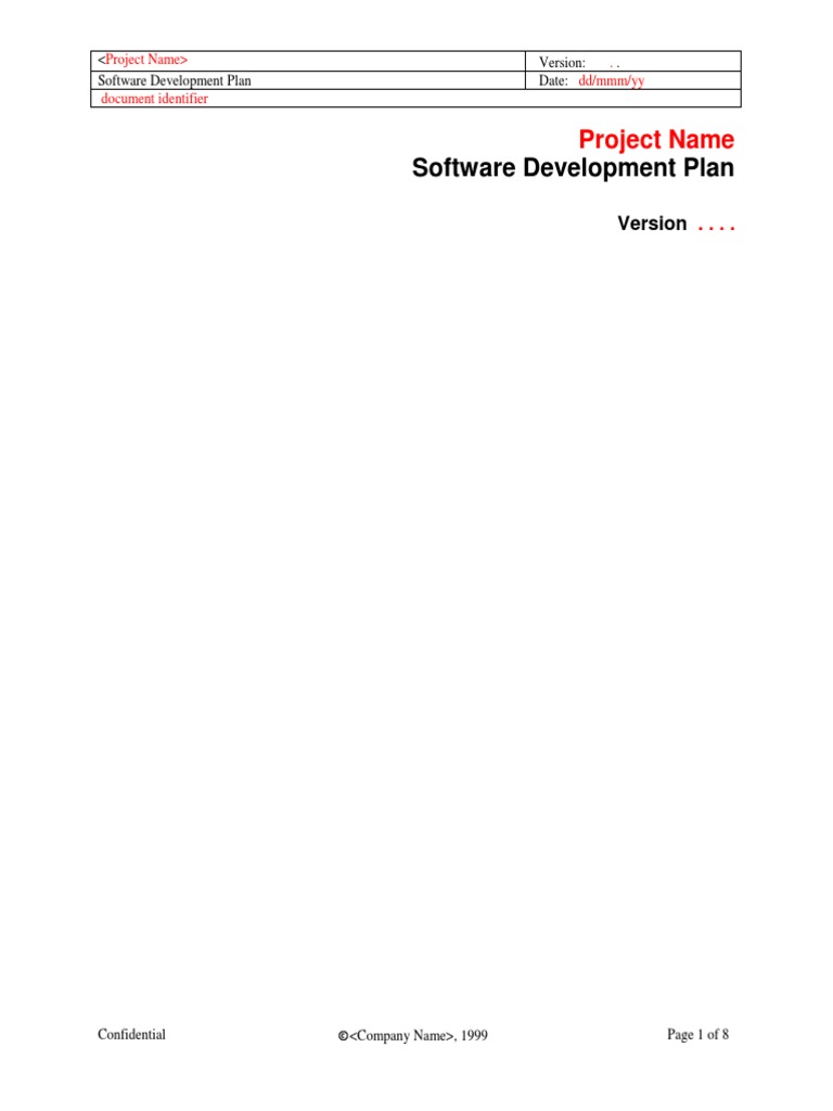 Software Development Plan | PDF | Software Development | Risk Management