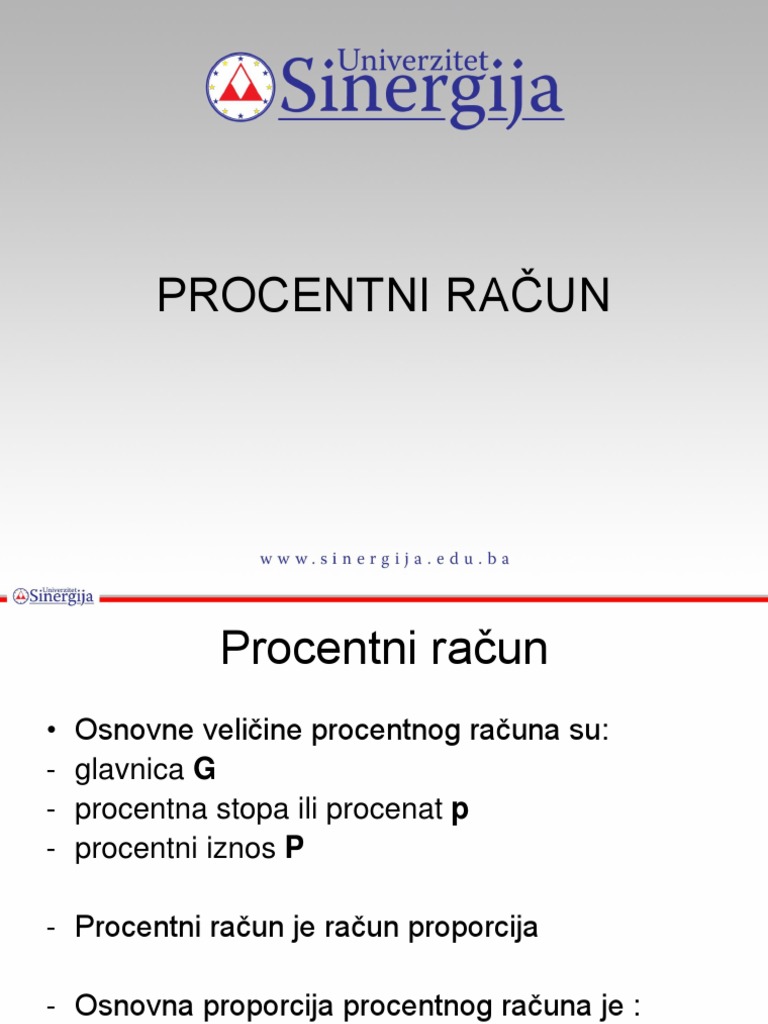 Procentni Račun | PDF