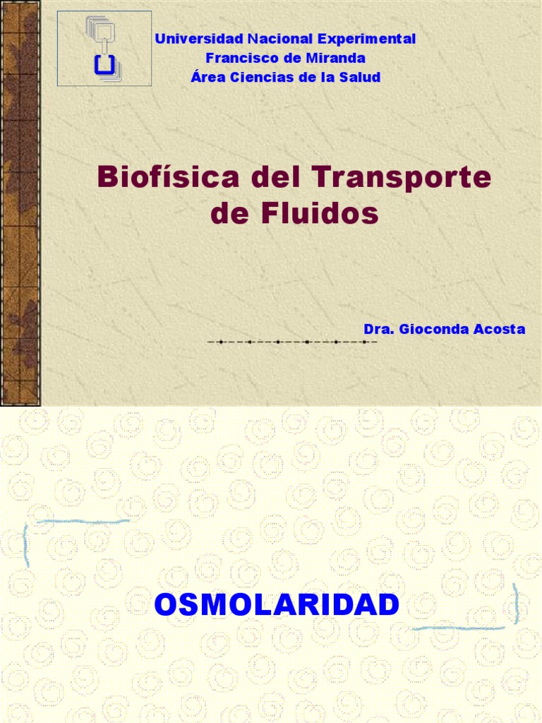 Tema 4 Biofísica Del Transp Fluidos | PDF | Membrana celular | Ósmosis