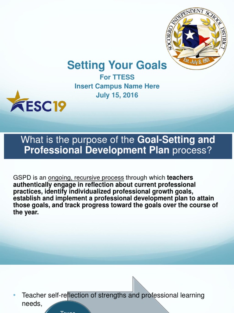Teacher Goal-Setting SISD | PDF | Goal Setting | Goal