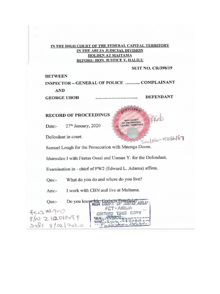 Record of Proceedings