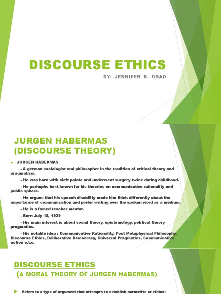 Discourse Ethics | PDF | Jürgen Habermas | Justification