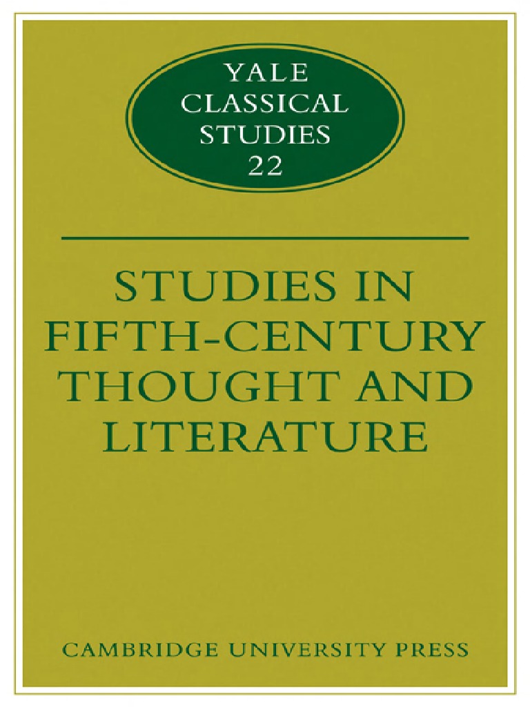 Yale Classical Studies 22 PDF | PDF | Plato | Euripides