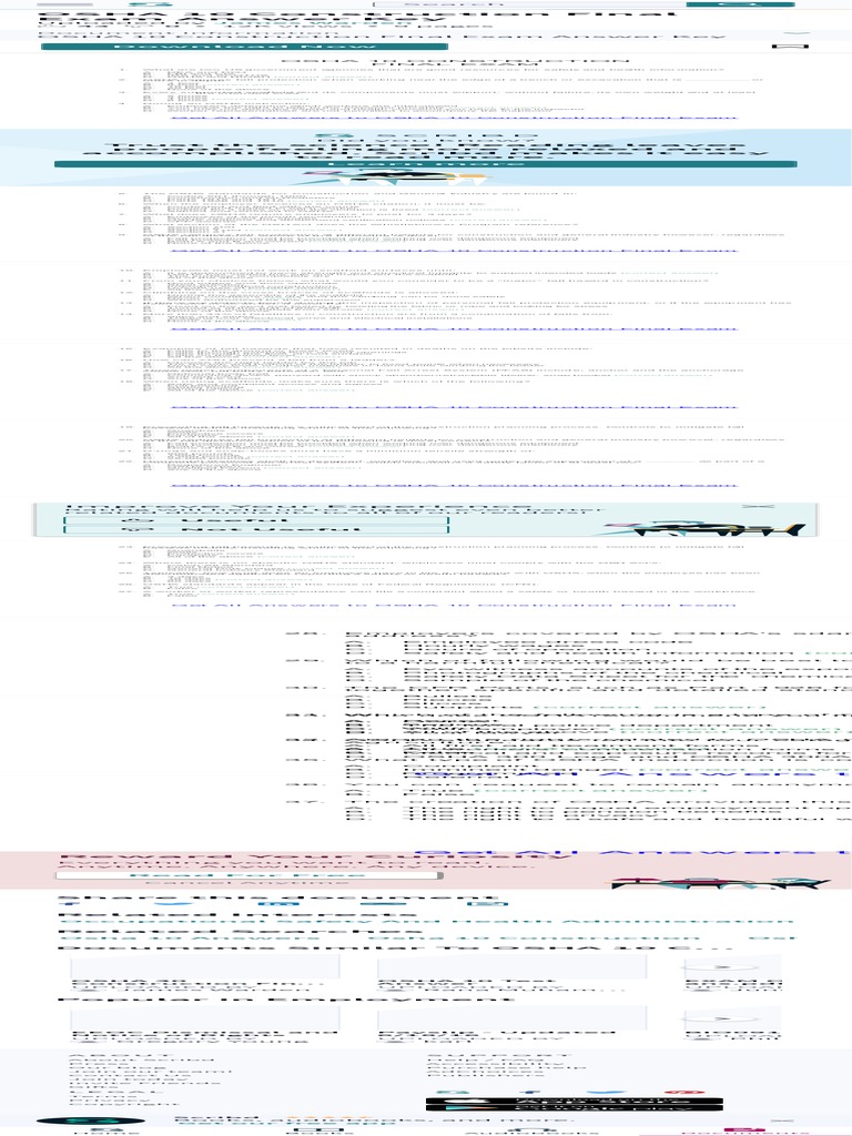 OSHA 10 Construction Final Exam Answer Key Occupational Safety and ...