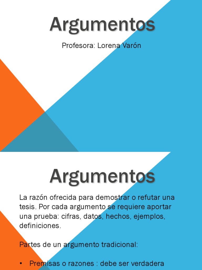Ejemplos de Argumentos Final | PDF | Argumento | Ensayos