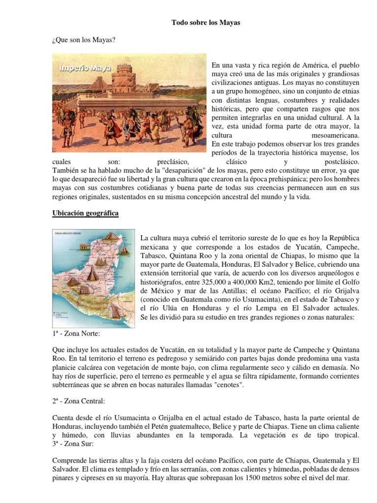 Todo Sobre Los Mayas | PDF | Civilización maya | Mesoamérica