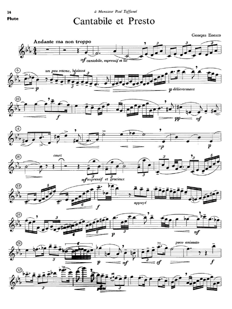 Enesco-Cantabile Et Presto PDF | PDF