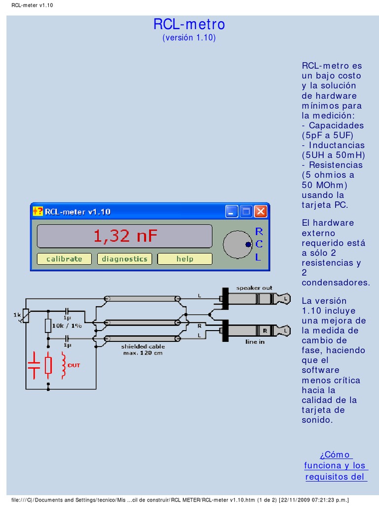 RCL-meter v1.10 | PDF | Informática | Ingeniería Informática