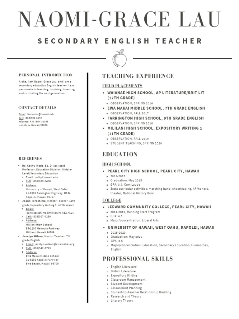 Naomi Final Resume | PDF | Students | Teachers