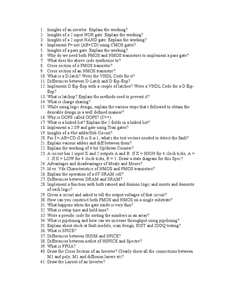 Intel Interview Qs | PDF