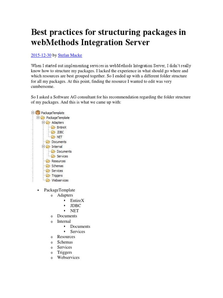 Best Practices For Structuring Packages in Webmethods Integration ...