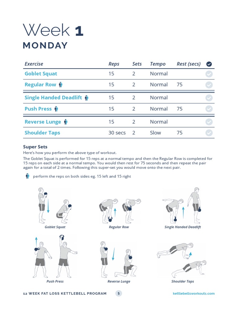 12 Week Fat Loss Program WK1 | PDF