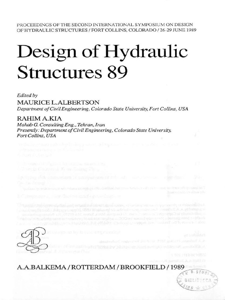 Hydraulic Structure Design Symposium | PDF | Spillway | Water And The ...