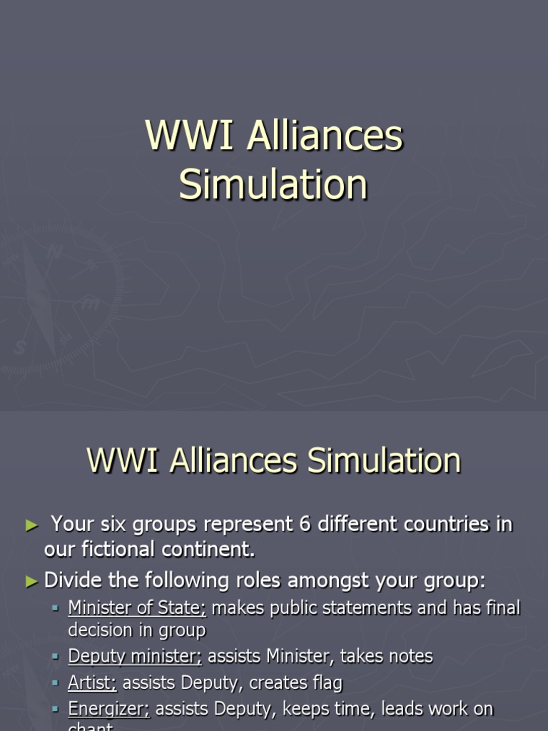 Wwi Alliances Simulation | PDF | Foreign Policy | Military