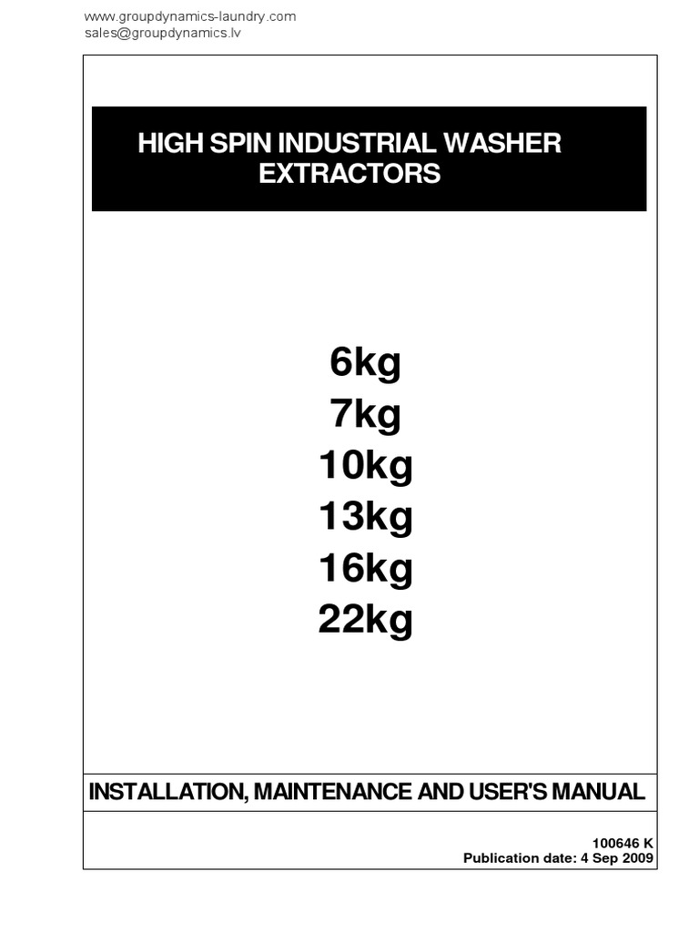 User Manual Primus FS 20 PDF | PDF | Washing Machine | Manufactured Goods