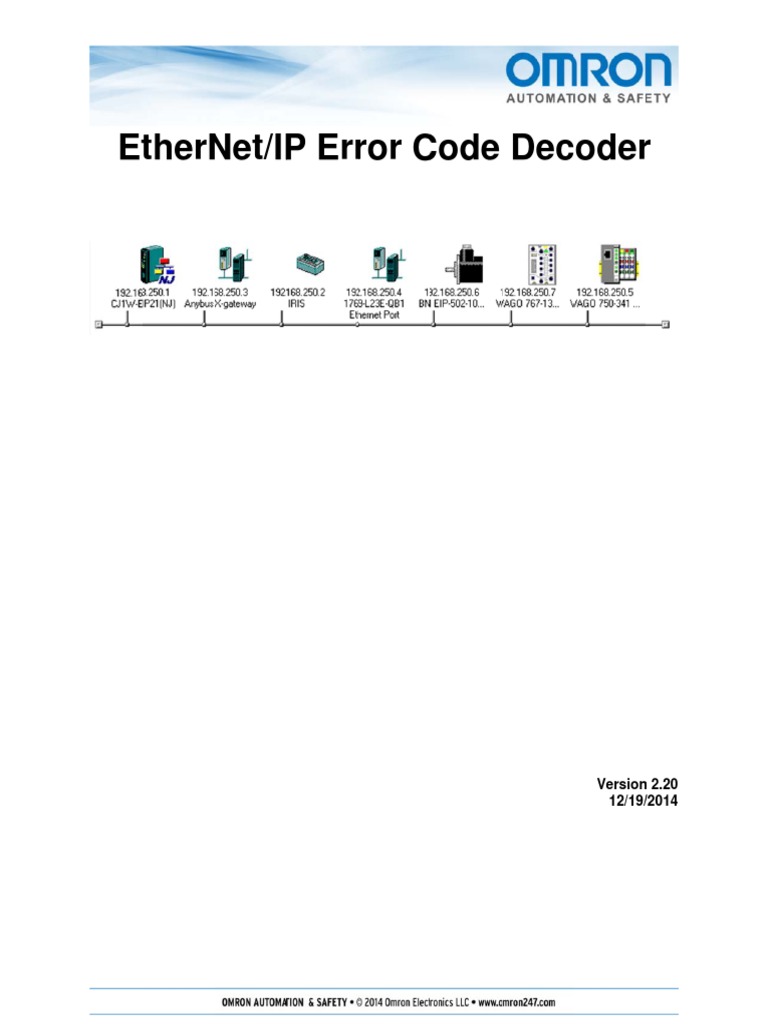 EtherNetIP Error Code QuickStartGuide en | PDF | Ethernet | Multicast