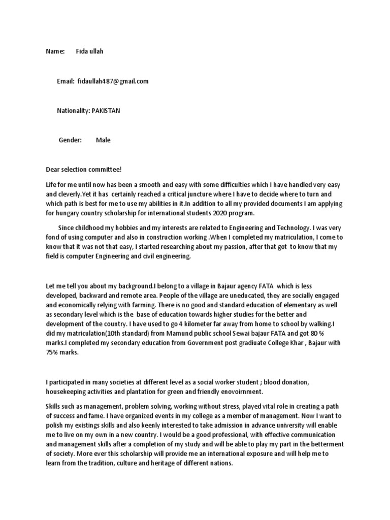 Motivation Letter | PDF | Behavior Modification | Cognition