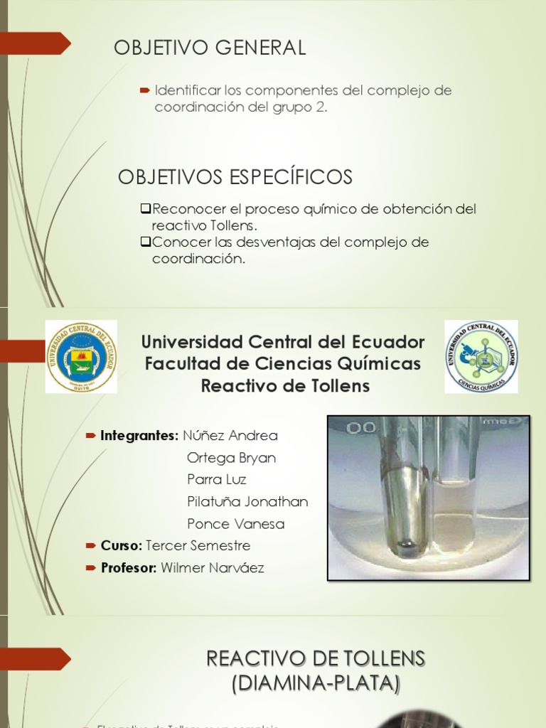 Preparación y Uso del Reactivo de Tollens | PDF | Átomos | Sustancias ...