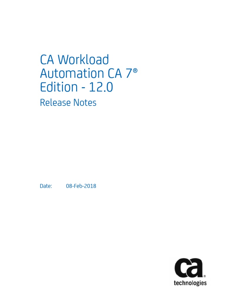 CA Workload Automation CA 7 Edition - Release Notes | PDF | Macro ...