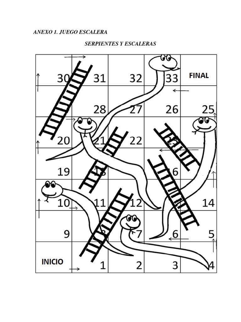 ANEXO 1. Juego Serpientes y Escalera | PDF