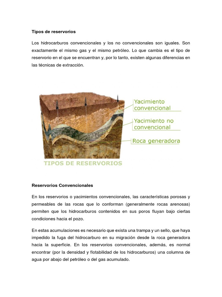 Tipos de Reservorios | PDF