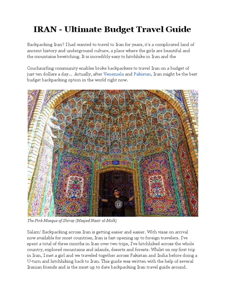 Iran Backpacking Guide | PDF | Mohammad Reza Pahlavi | Travel Visa