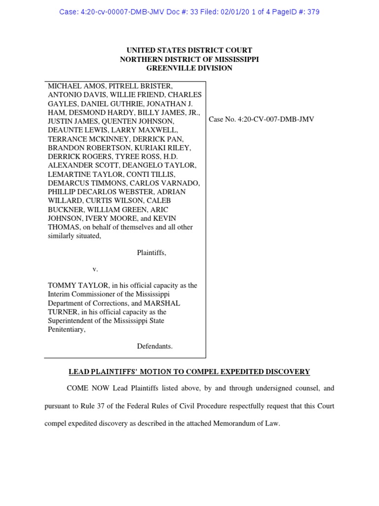 MDOC Motion To Compel | PDF | Public Sphere | Judiciaries