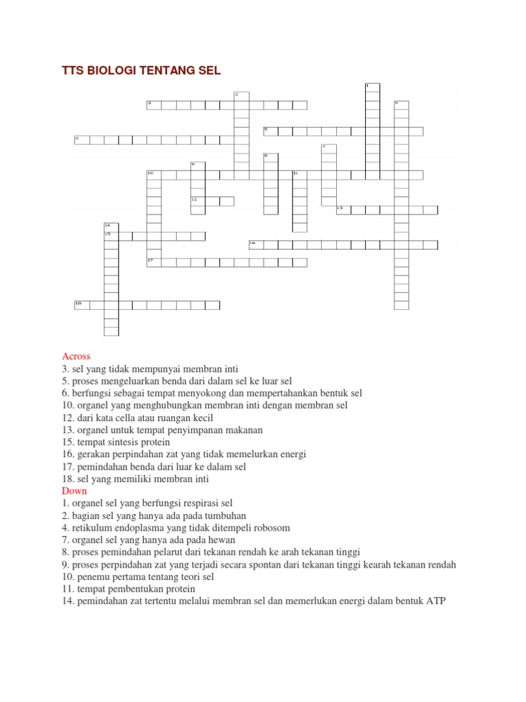 TTS Biologi Tentang Sel | PDF