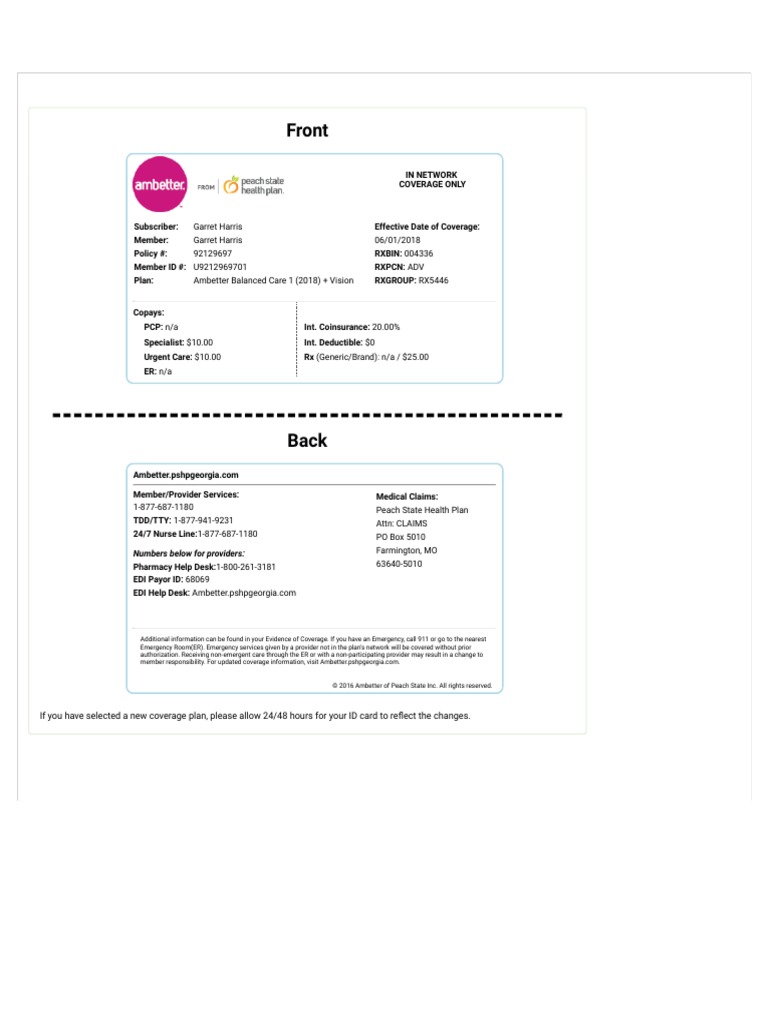 Ambetter From Peach State Health Plan PDF | PDF | Economics Of Service ...