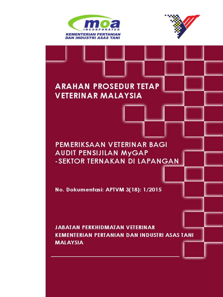 APTVM - AUDIT PERSIJILAN MYGAP SEKTOR TERNAKAN Final | PDF