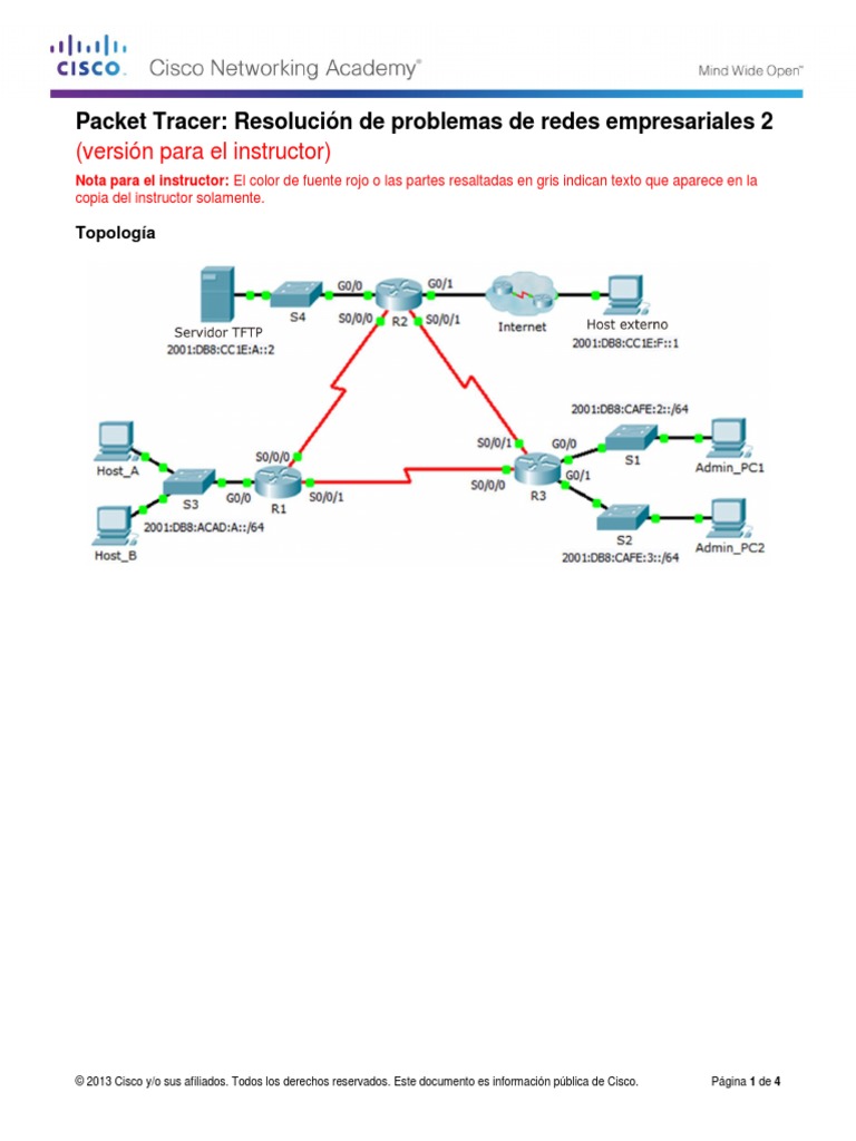 8.2.4.13 Packet Tracer - Troubleshooting Enterprise Networks 2 Instructions - ILM | PDF ...