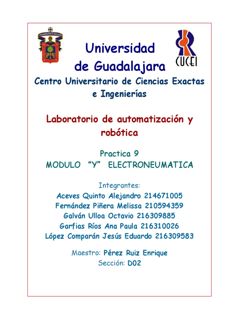Practica 15 MODULO "Y" ELECTRONEUMATICA | PDF