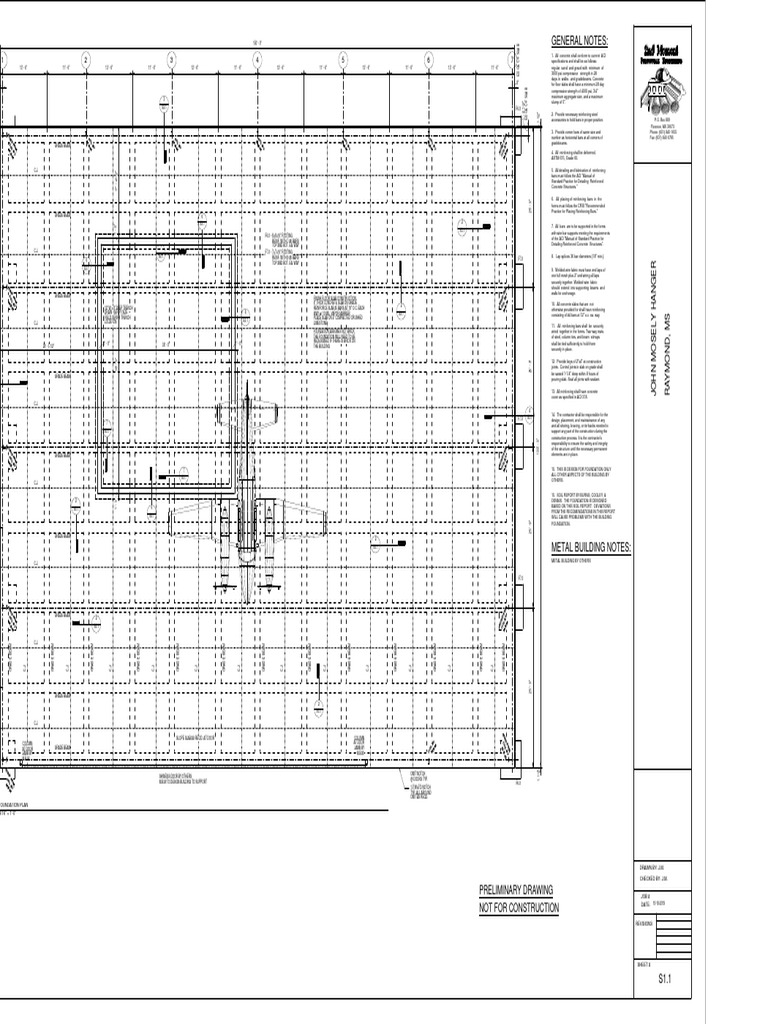 S1-1 - Foundation Plan | PDF | Concrete | Civil Engineering