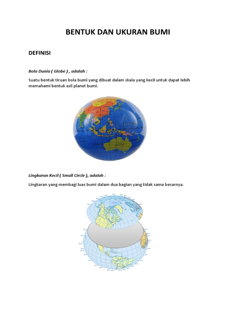 Bentuk Dan Ukuran Bumi | PDF