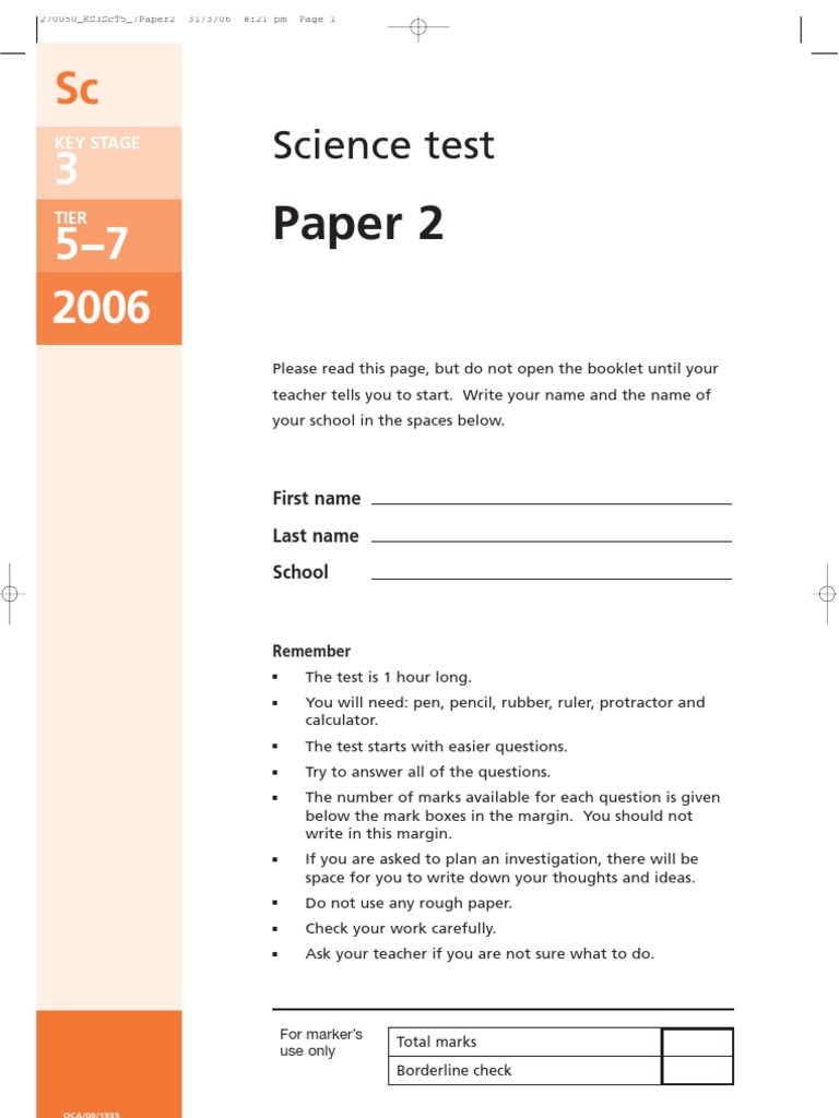 2006 Science Paper 2 | PDF | Magma | Lava