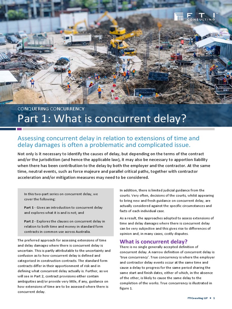 Conquering Concurrency Part 1 What Concurrent Delay | PDF | Damages ...