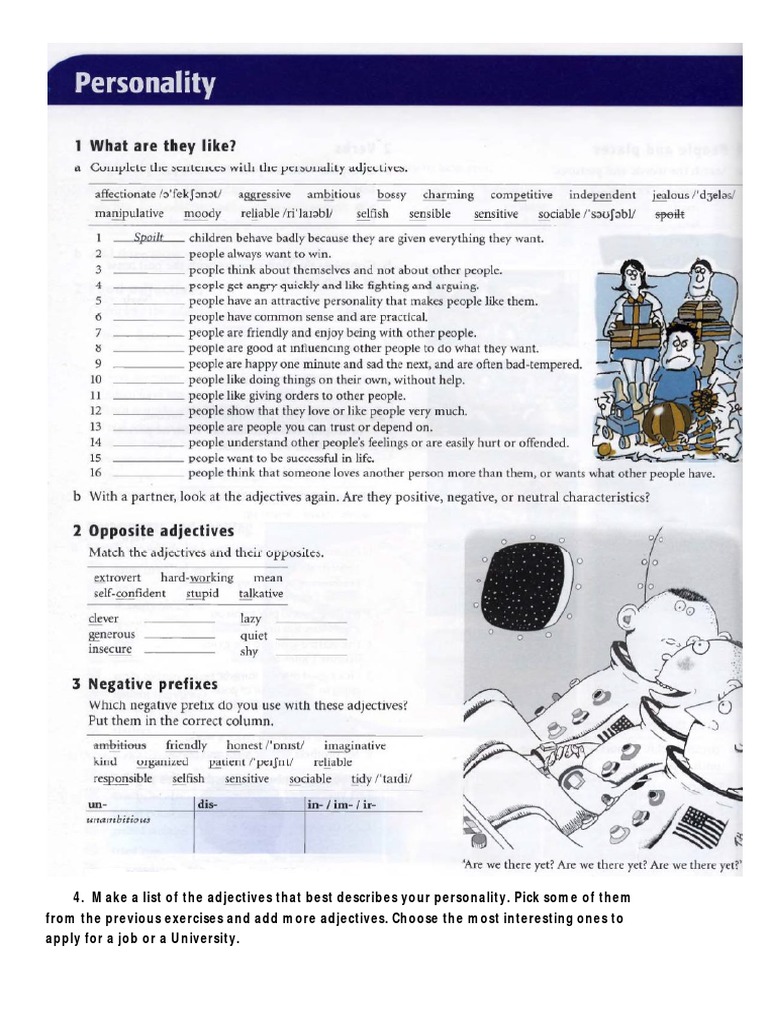 Personality VOCABULARY PDF | PDF