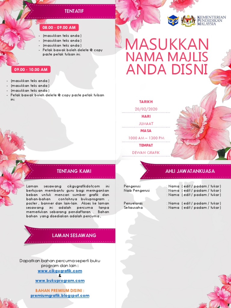 Buku Program Tema Floral (Cikgugrafikdotcom) | PDF