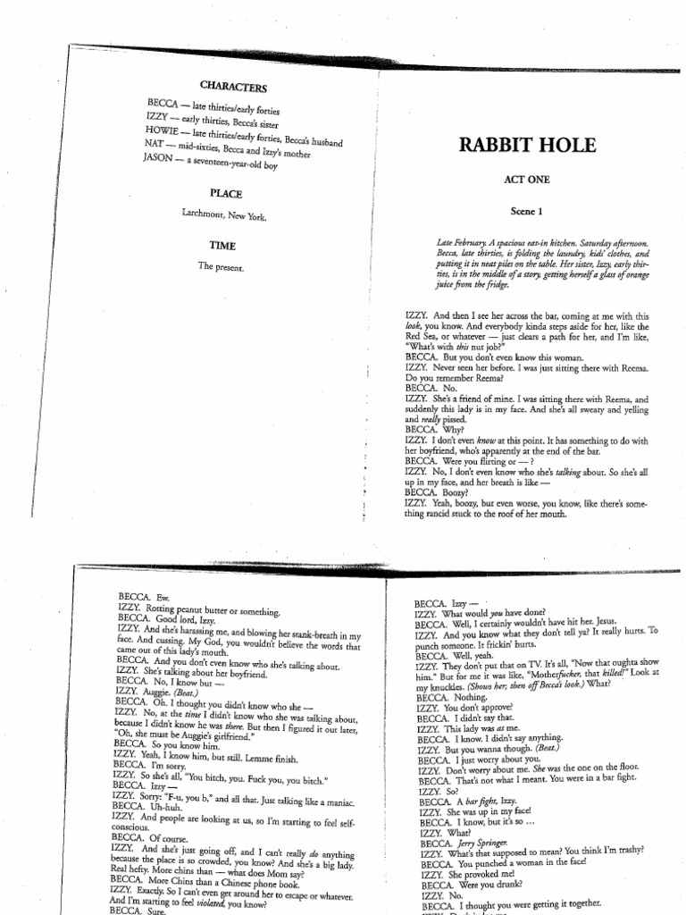 RABBIT HOLE Full Script | PDF