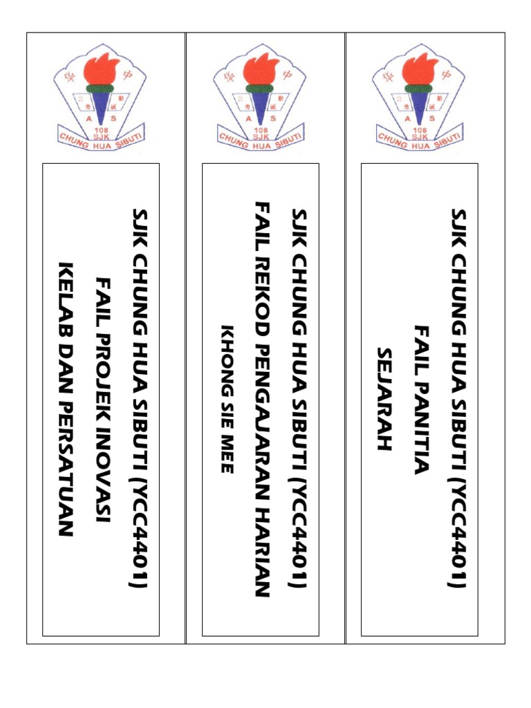 Muka Depan Fail Sekolah | PDF