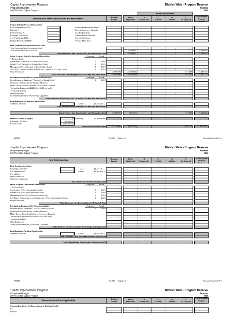 Houston ISD/District-wide Program Reserve Construction and Renovation ...