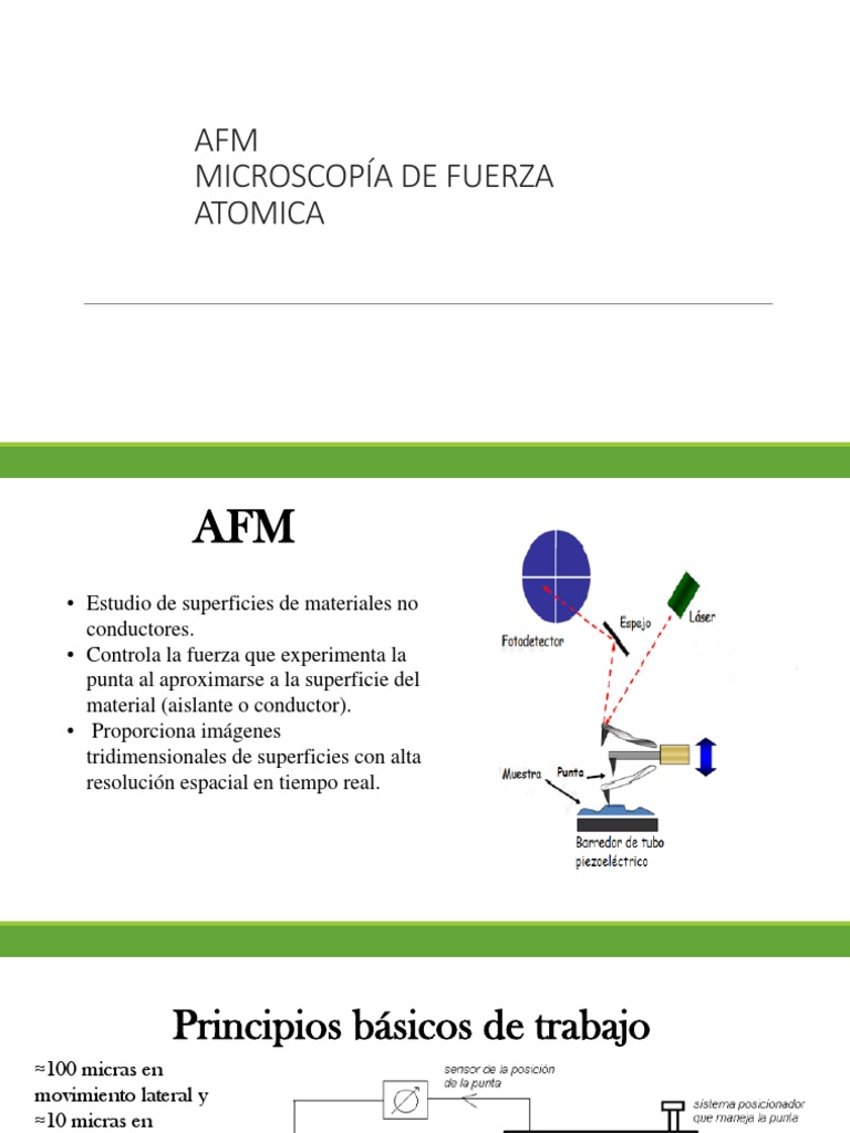 AFM | PDF | Fuerza atómica microscópica | Química Física