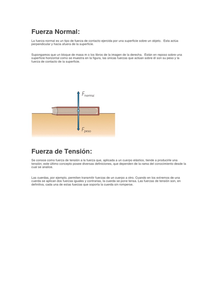 Fuerza Normal en Física: Definición y Ejemplos | PDF